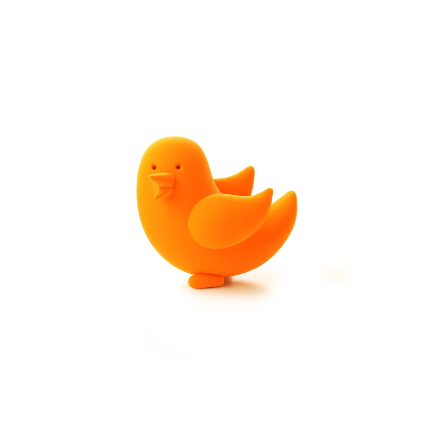 HEY CLAY orange bird one can - Ukkies & Pukkies